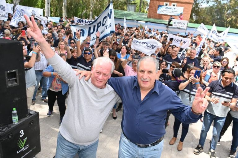 El líder y conductor de UPCN, Andrés Rodriguez, visitó la capital ...