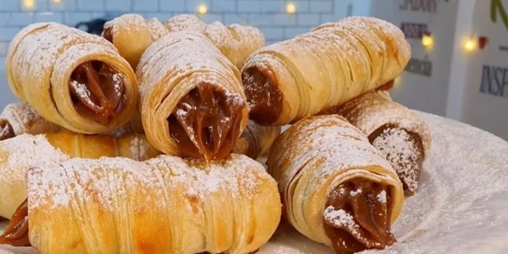 Bien fácil: cañoncitos con masa de hojaldre rellenos de dulce de leche ...